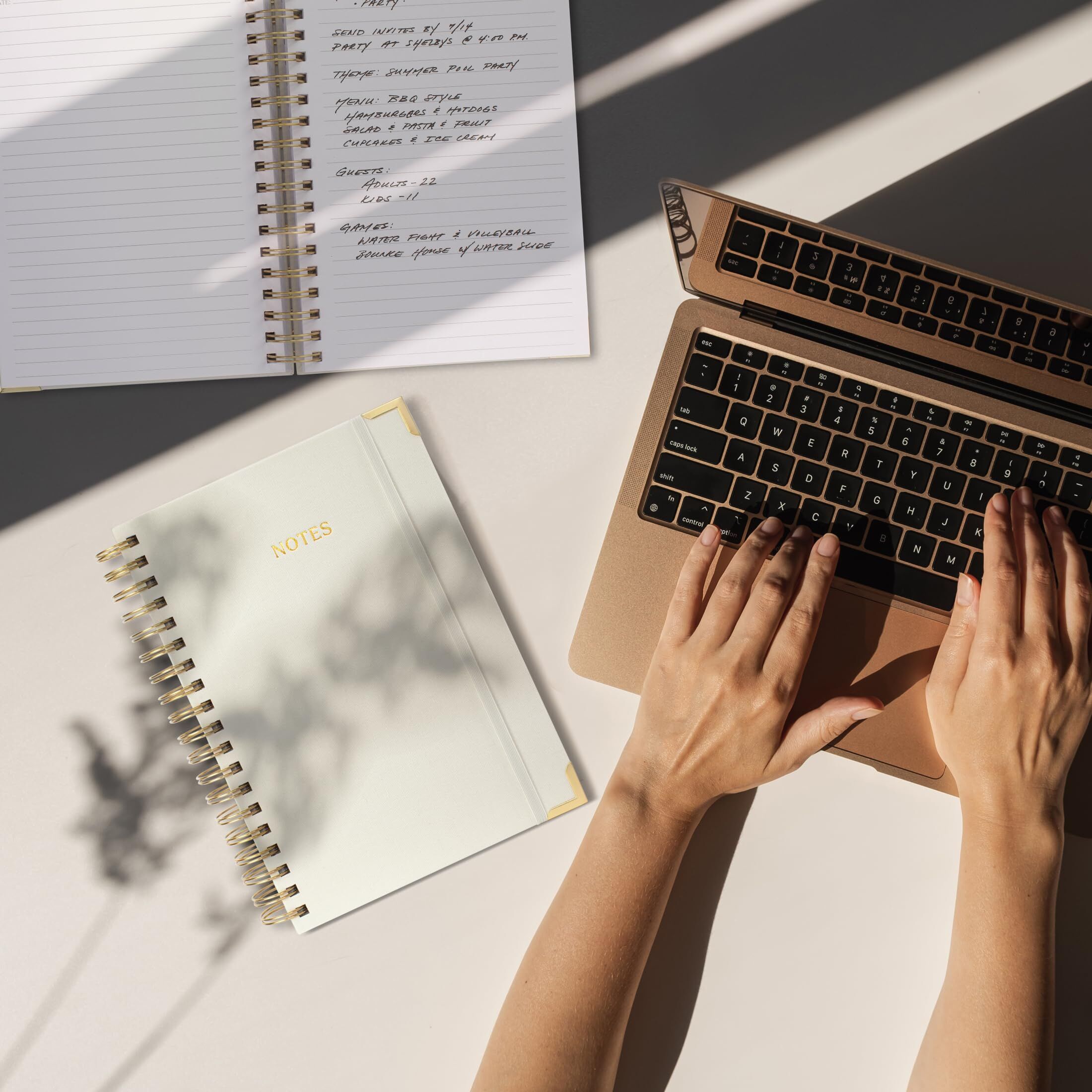 2025 New Arrival Spiral Notebook White Diary Notebook With Metal Corner ...