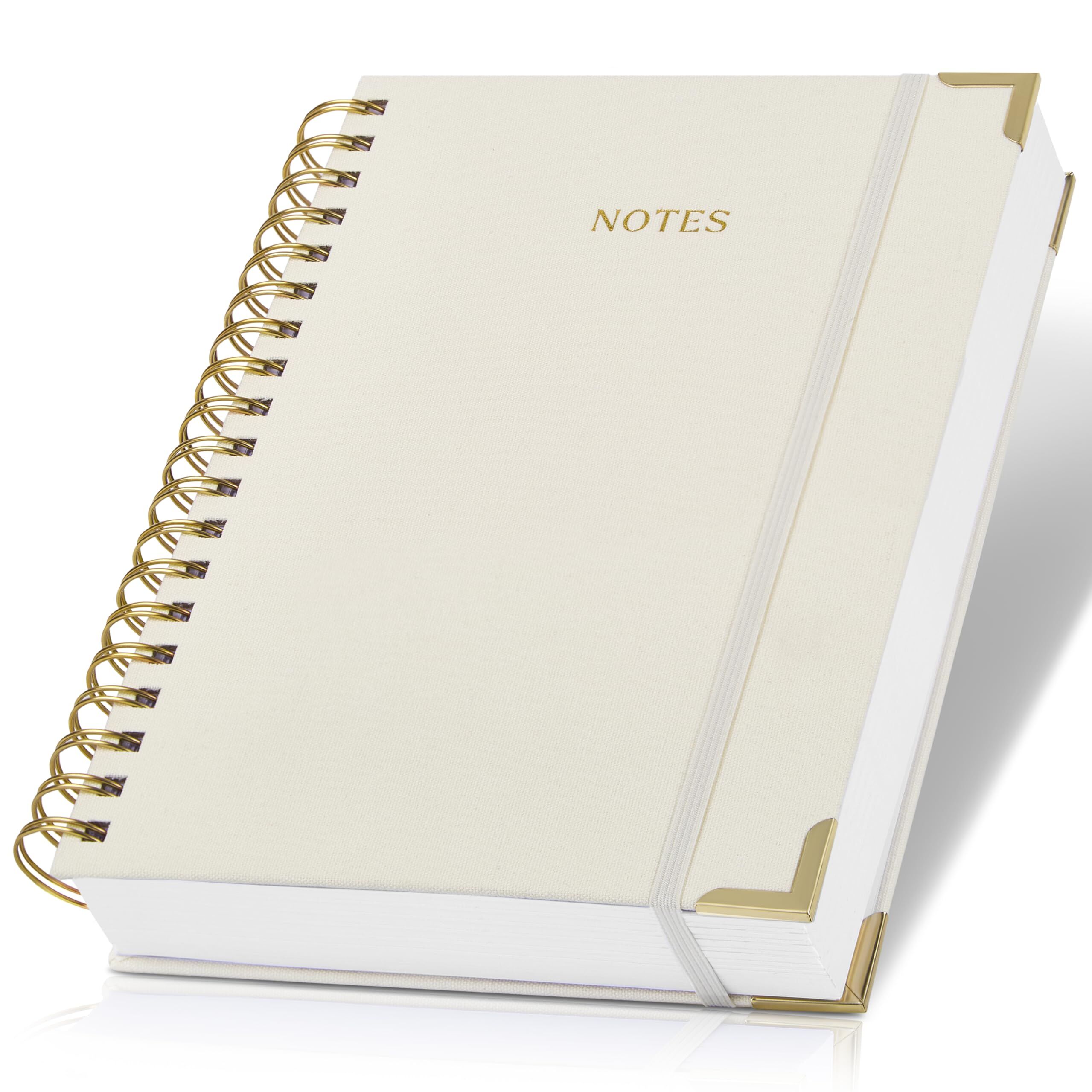 2025 New Arrival Spiral Notebook White Diary Notebook With Metal Corner ...
