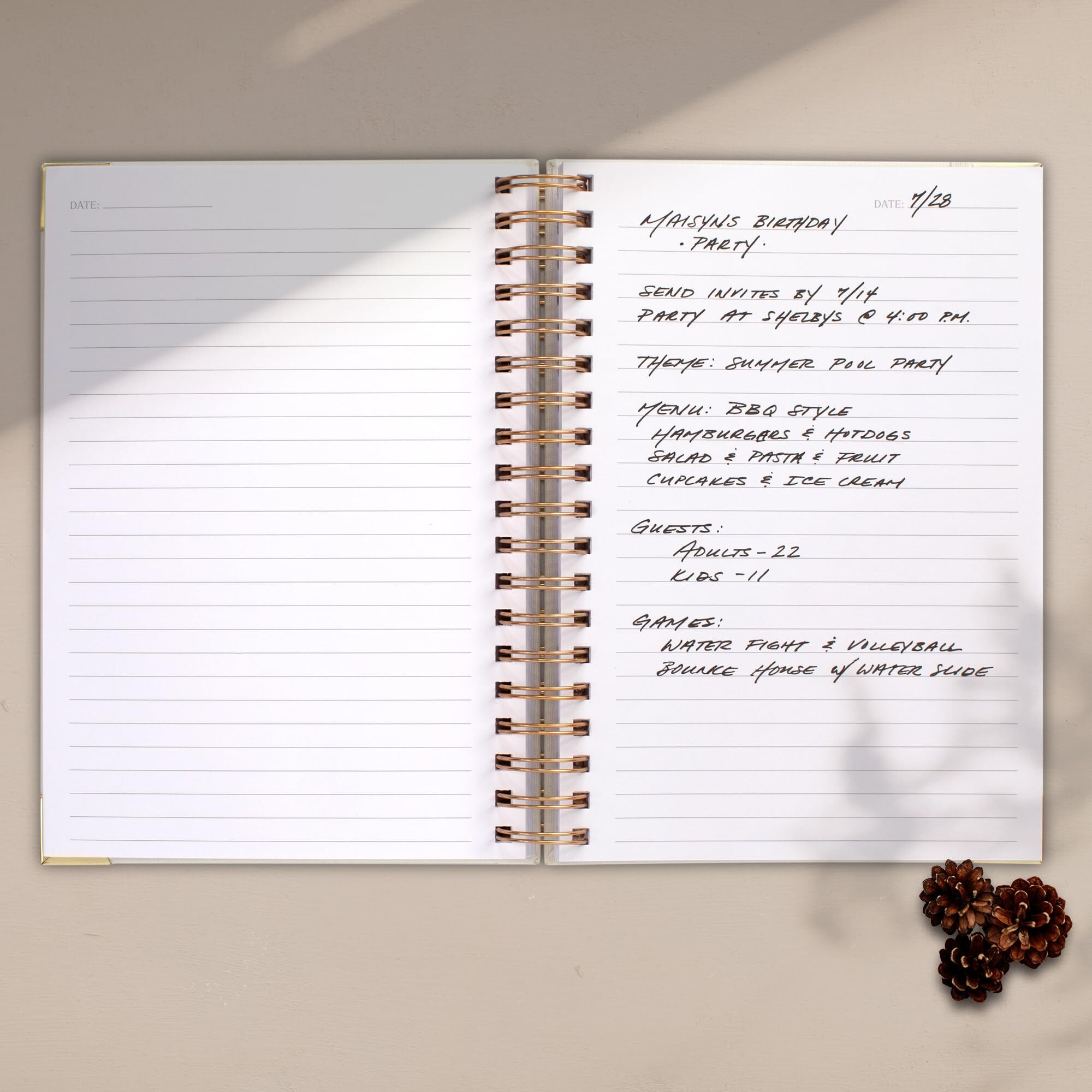 2025 New Arrival Spiral Notebook White Diary Notebook With Metal Corner ...