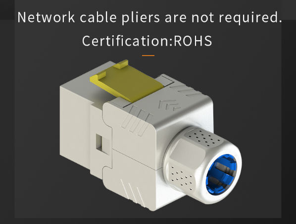 Cobtel 40gbps Shielded Cat8 Sftp Toolless Rj45 Keystone Jack For Patch ...