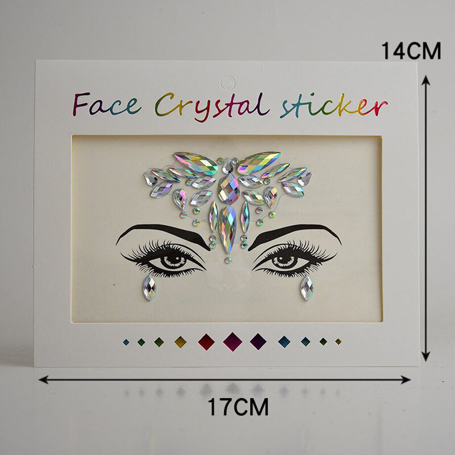 Factory Direct High Quality China Wholesale New Fashion Diy Acrylic Face Sticker Diamond Face ...