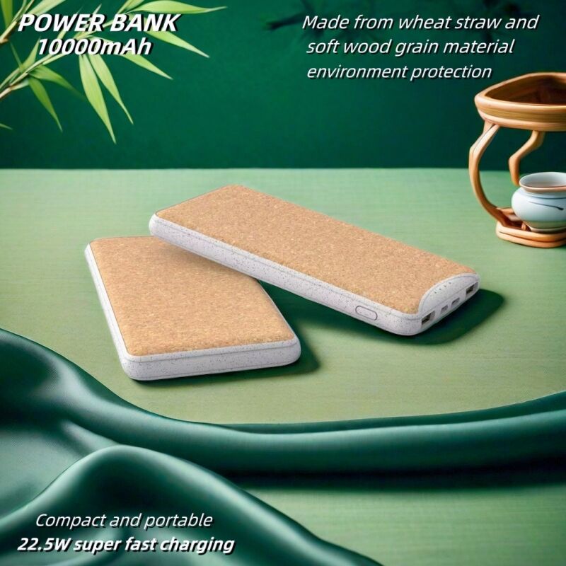 Recycled Leather Pd22.5w Power Bank 10000mah With 10w Wireless Charger ...