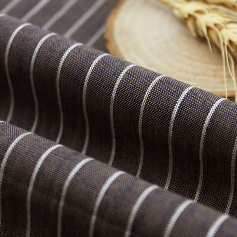 Ultra Thin Soft Woven Lyocell Linen Cotton Blend Woven Striped Shirt ...