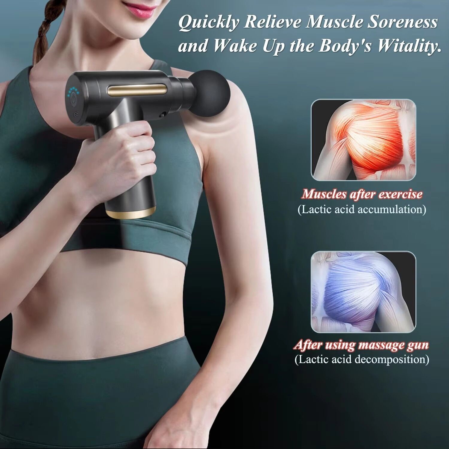 Mini Handheld Electric Deep Tissue Relax Muscle Sport Machine Body ...