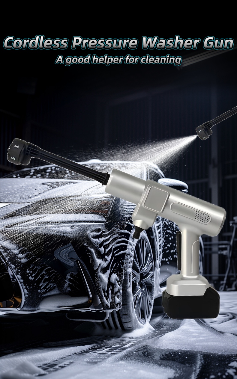 Portable Powerful High Pressure Lithium Cordless Wireless Car Wash ...