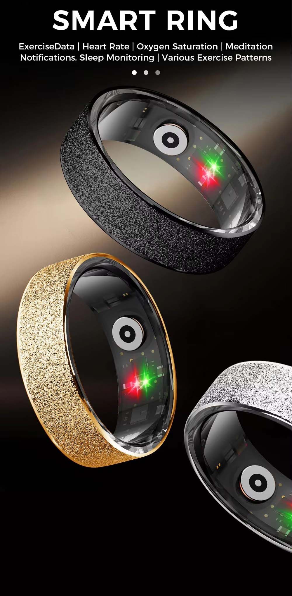 Hot Selling Heart Rate/blood Oxygen/body Temperature Monitor Health ...