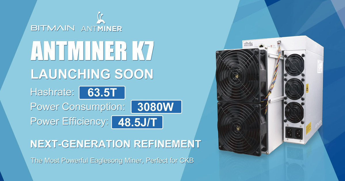 Bitmain Antminer K7 High Profit Miner 3080w Asic Mining K7 63.5t Ckb ...