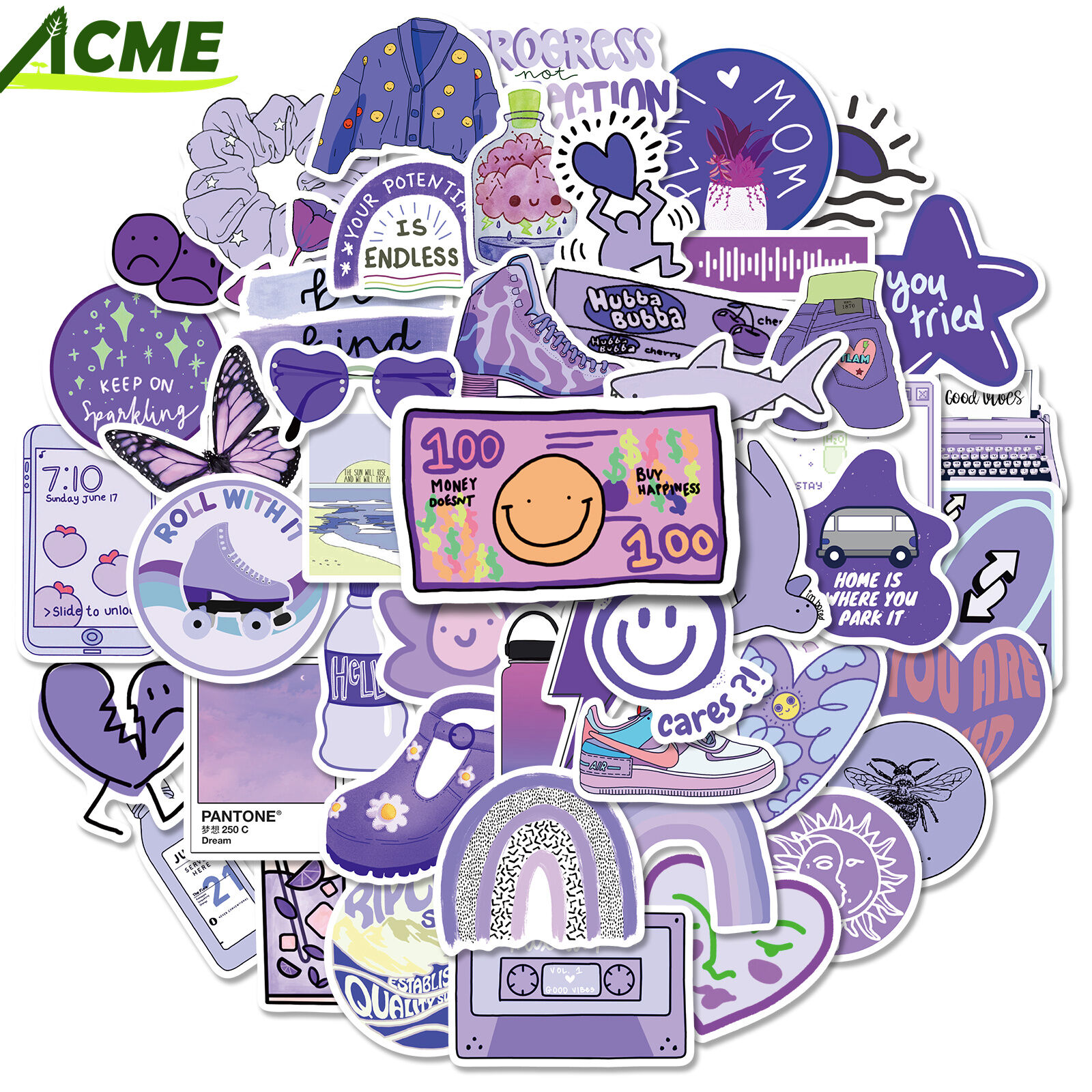Wholesale Factory Direct Pvc Cartoon Word Cutout Stickers Recyclable ...