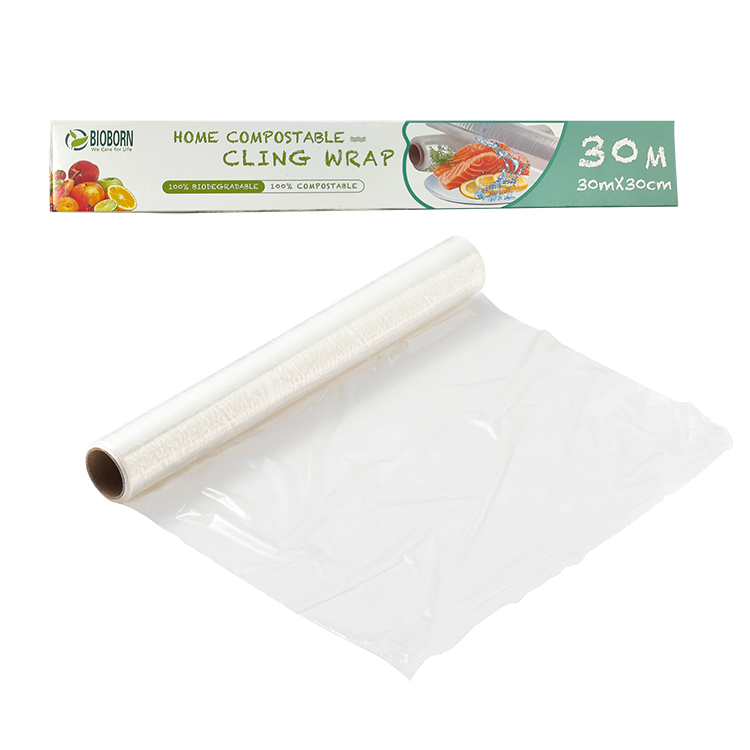 Biodegradable Food Wrap Compostable Kitchen Pla Cling Film Biodegradable Corn Pla Food Film Roll ...