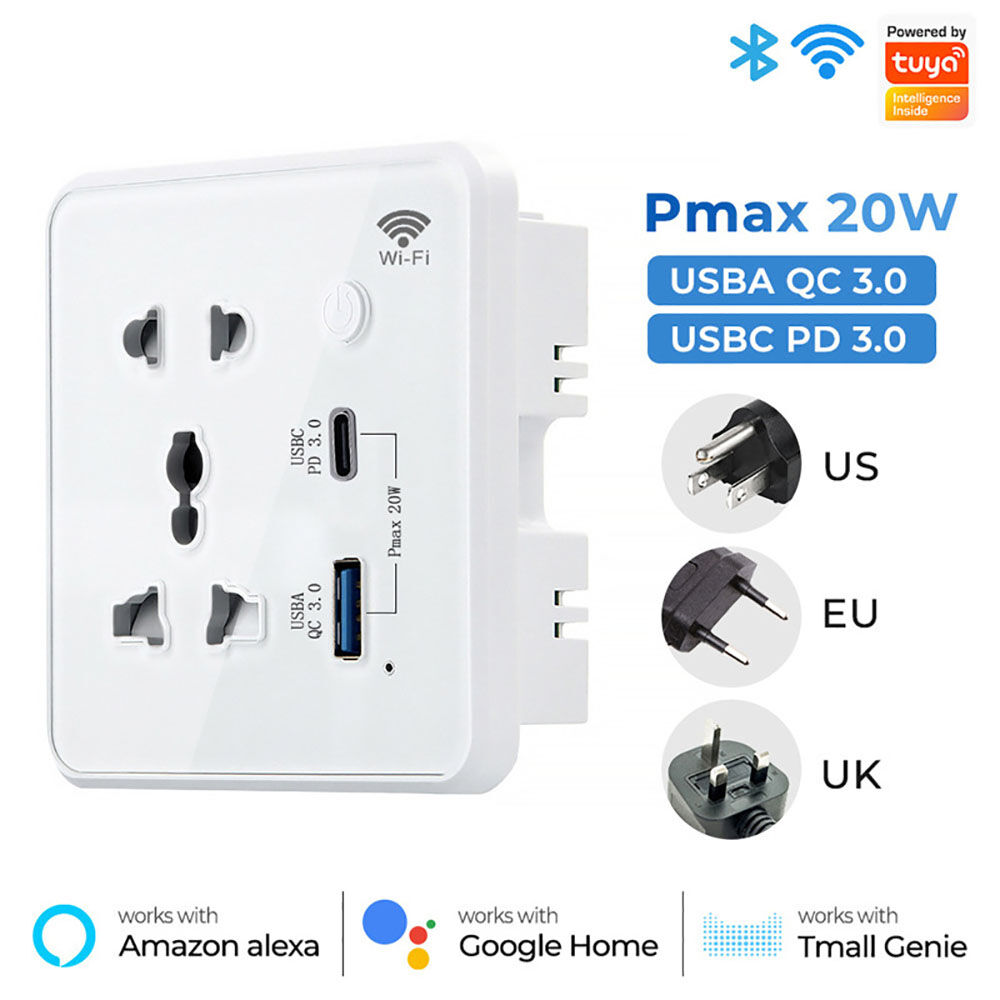 2.4ghz Wifi 86 Type Wall Ac Power Universal Sockets Support Amazon ...