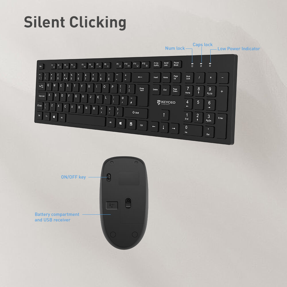 Ky-4410w-uk Oem Fn Multimedia Shortcuts Ergonomic Comfort 2.4g Wireless ...