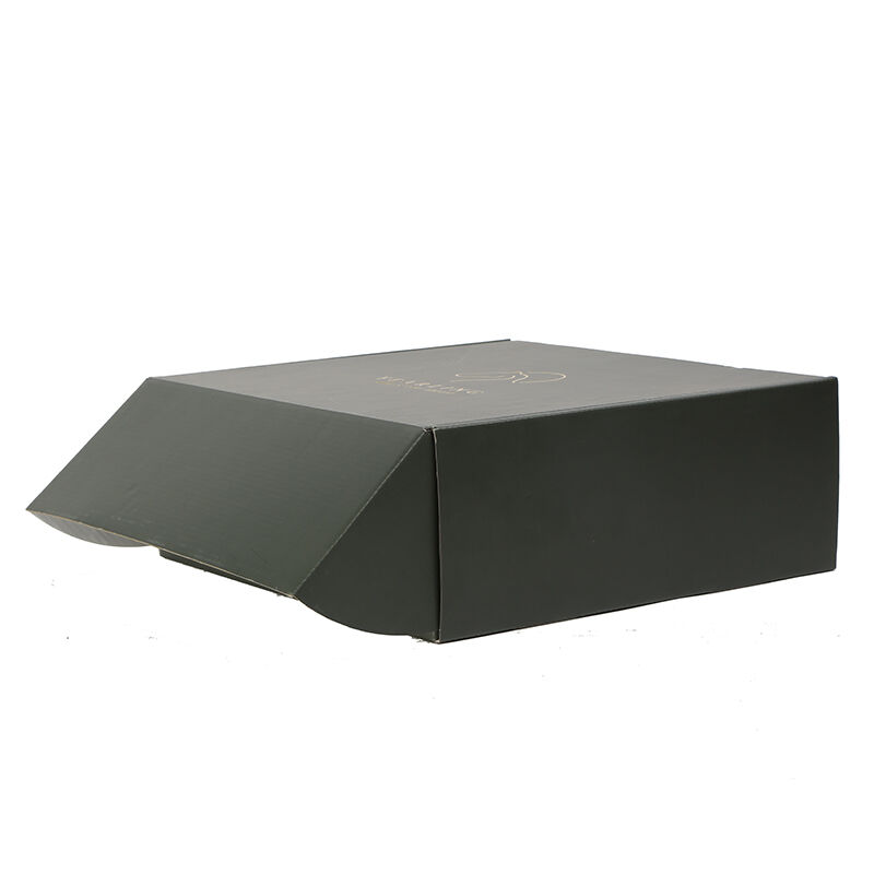 Wholesale Black Kraft Paper Packaging Paper Box For Cloth With Gold Hot ...