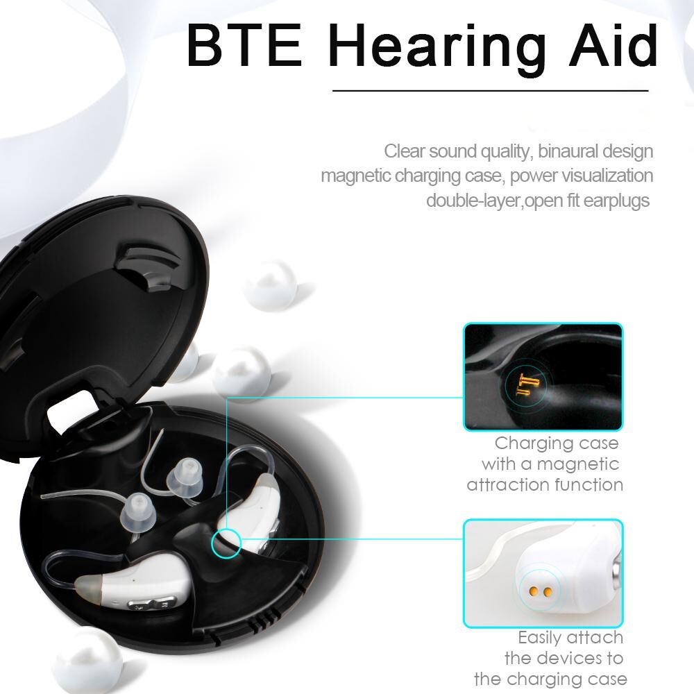 Wholesale Invisible Bte Digital Hearing Aids Button Control Wear ...