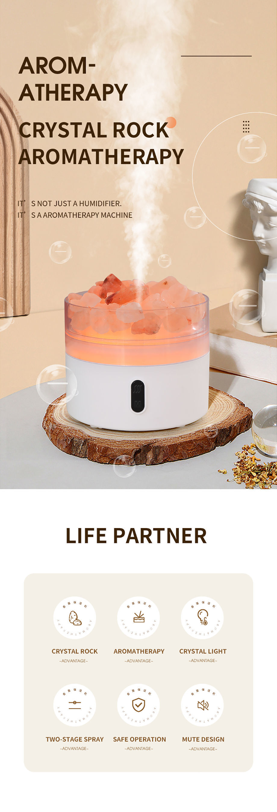 New Salt Stone Essential Oil Aromatherapy Machine Portable Air ...