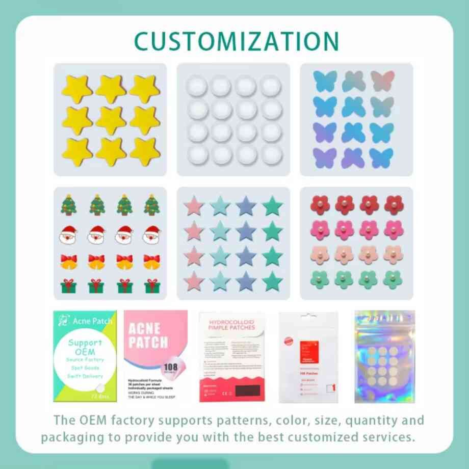 Factory Custom Oem/odm Ingredients Shape Hydrocolloid Acne Pimple Patch ...