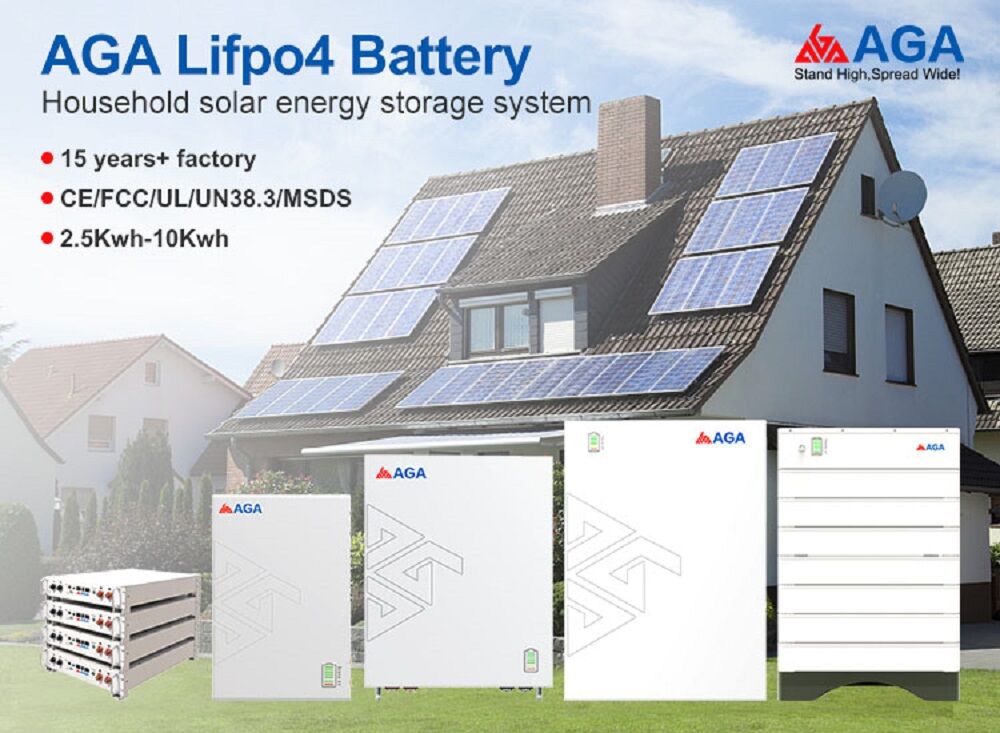 Aga Manufacture 51.2v 100ah 5.12kwh Lifepo4 Battery For Household ...