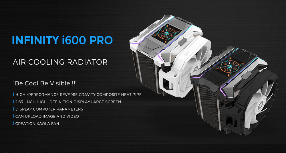 Alseye Cpu Air Cooler I600 Pro With Temperature Display Screen Aluminum ...