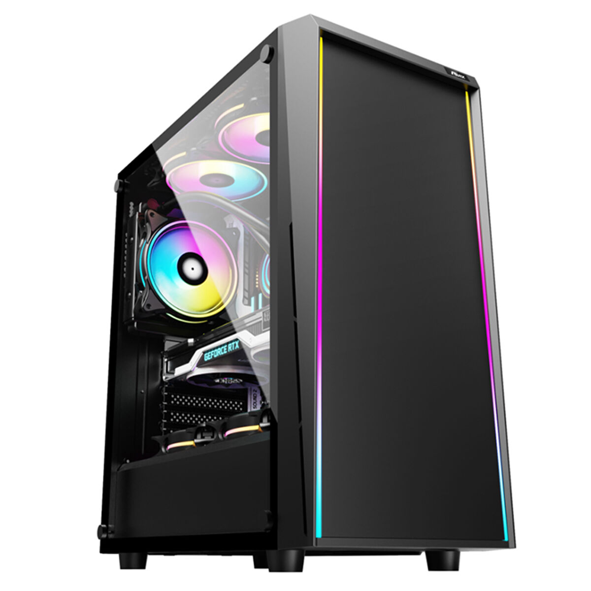 Ruix Z2 Desktop Tower Case Atx With Tempered Glass Side Panel Spcc High ...