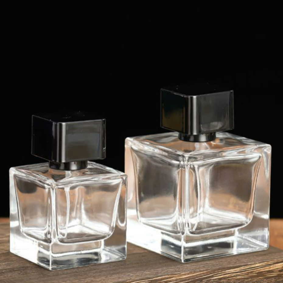 Hot Sale Black Clear White Square Glass Perfume Bottle 30 50 100ml ...