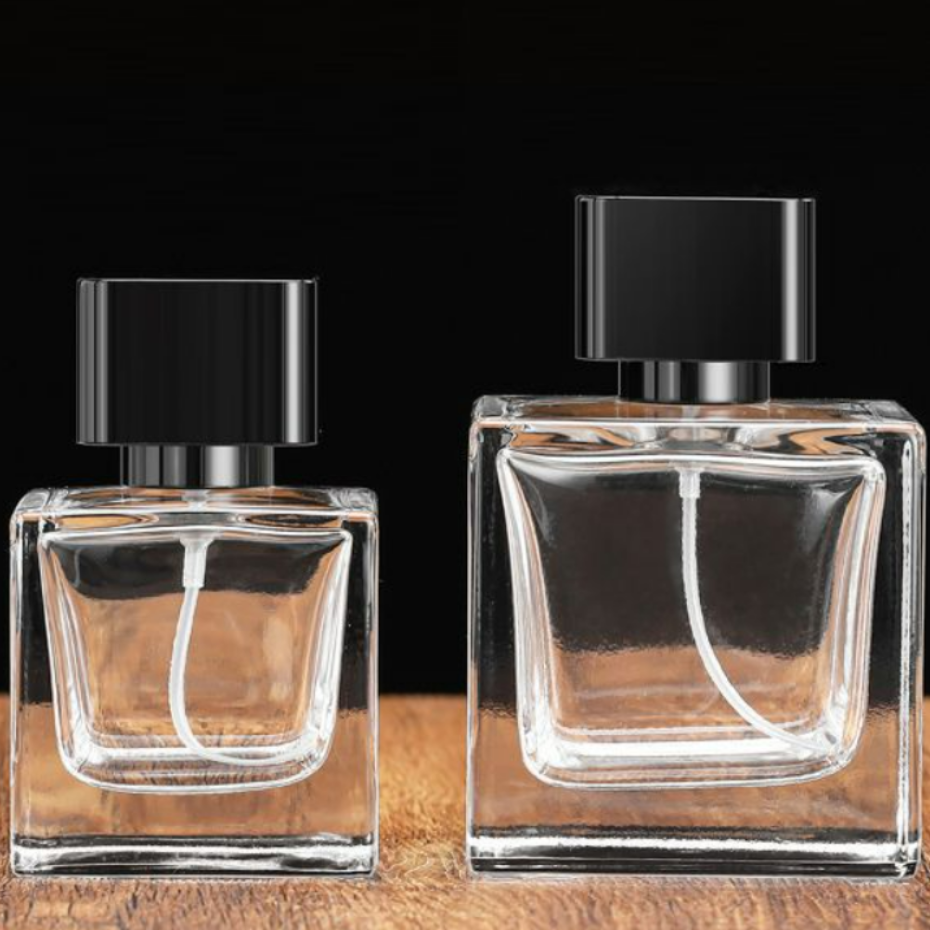 Hot Sale Black Clear White Square Glass Perfume Bottle 30 50 100ml ...