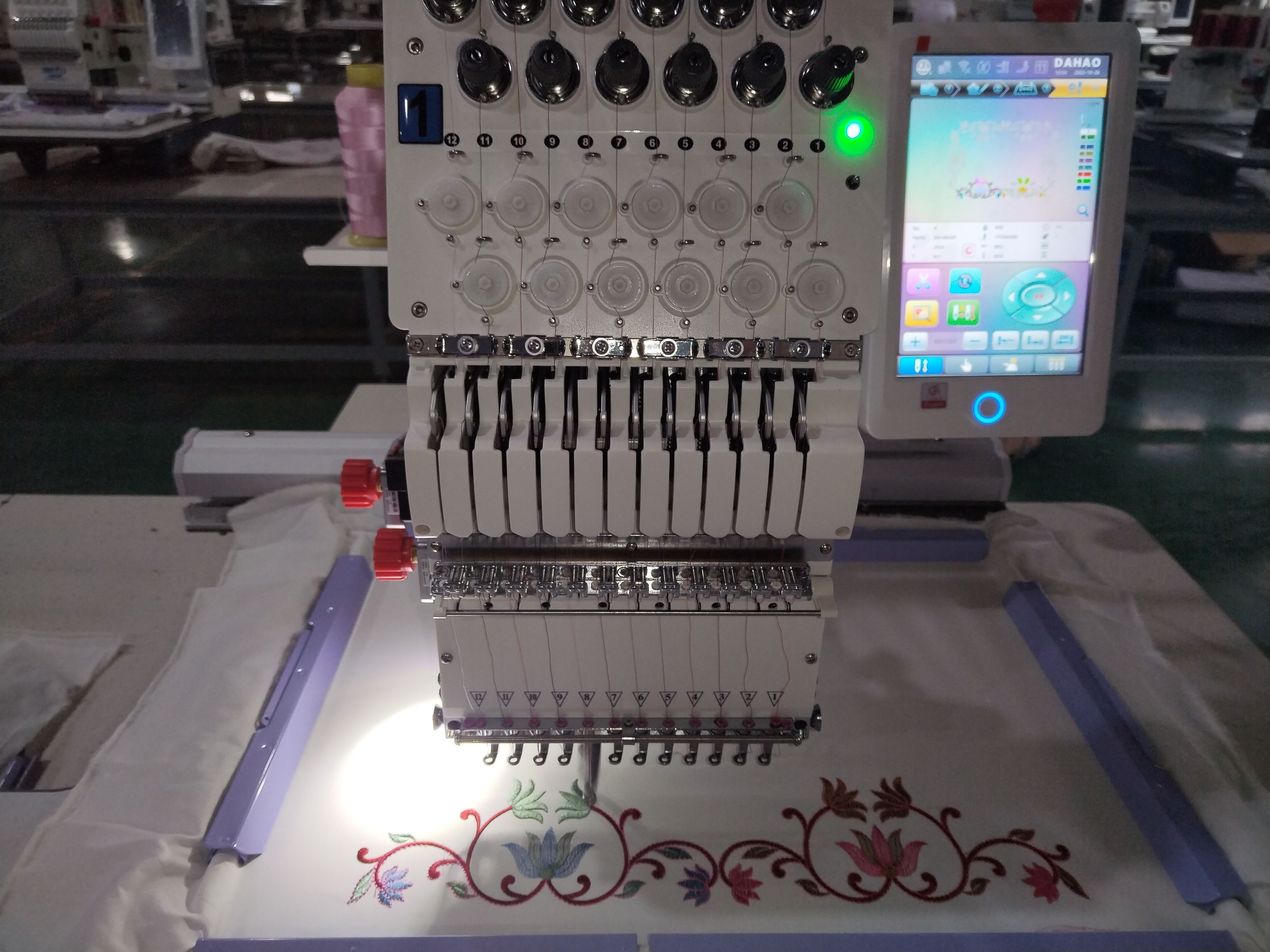 New Style 12 Needle Compact Commercial Embroidery Machine Up To 1200 ...