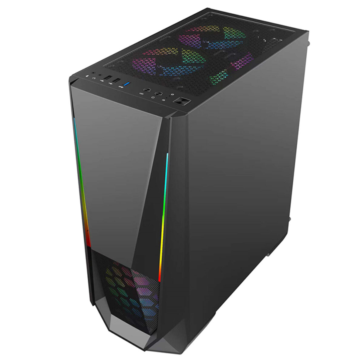 Ruix Z4 Hot Sale Rgb Led Light Front Panel Tempered Glass Side Panel ...