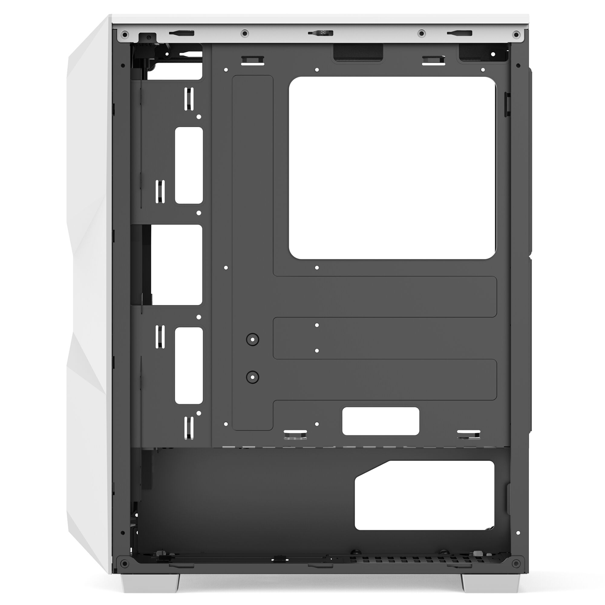 Ruix Cooling White White Color Atx Gaming Pc Case Mesh Front Panel Good ...