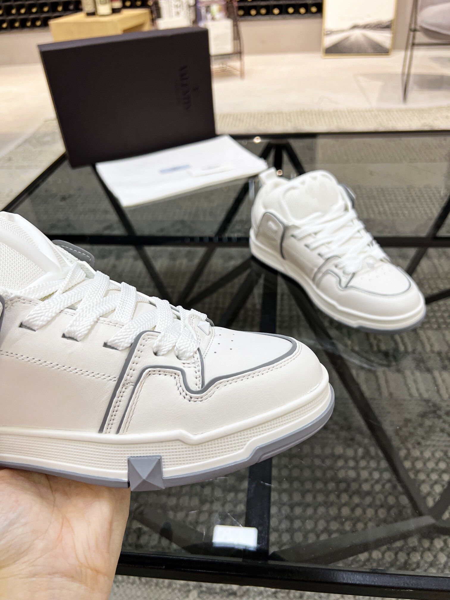 Branded Shoes Reflective Sneakers Men's Women Trainers Calfskin ...