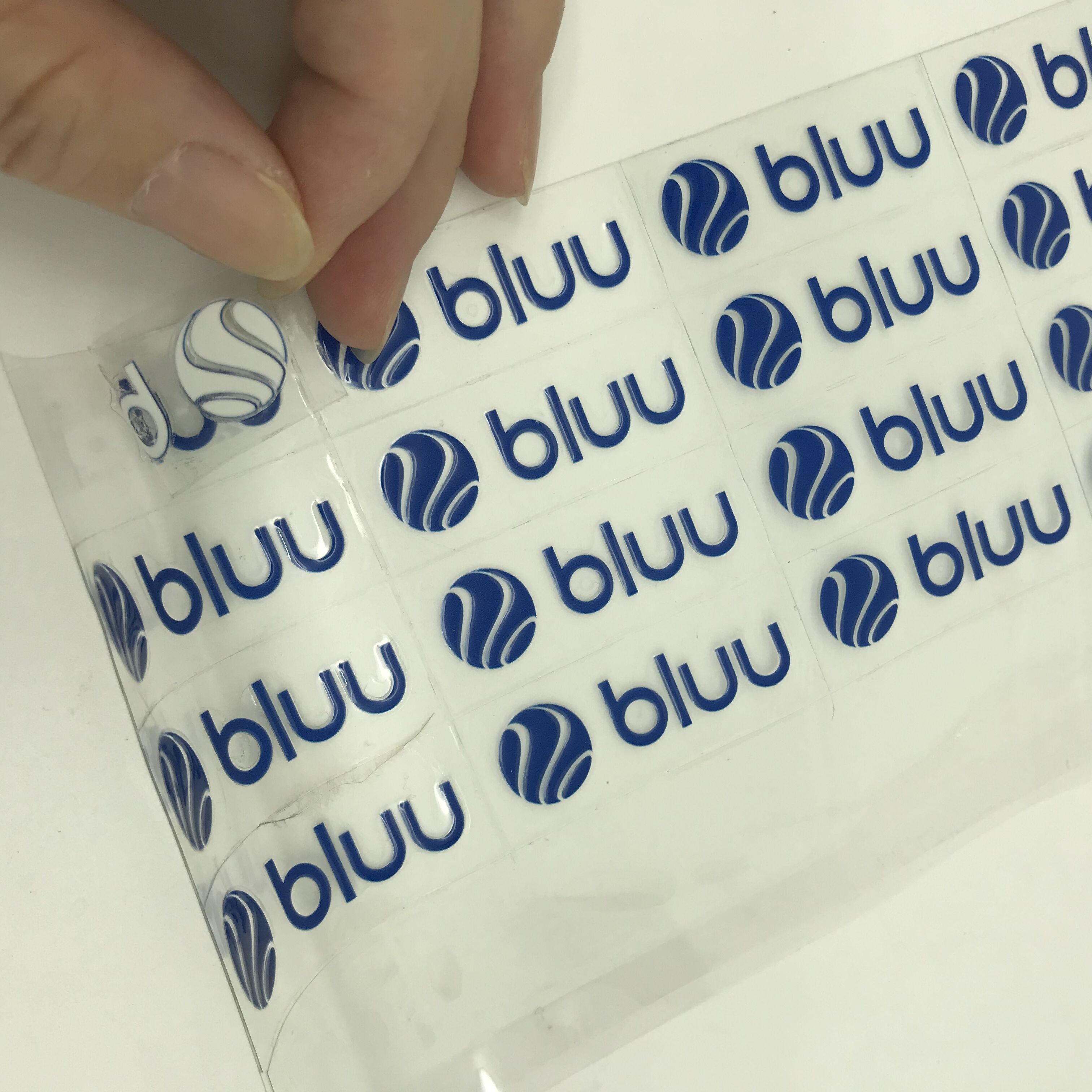 Crystal Label Uv Transfer Sticker Custom Tear Film Sticker Metal Letter ...