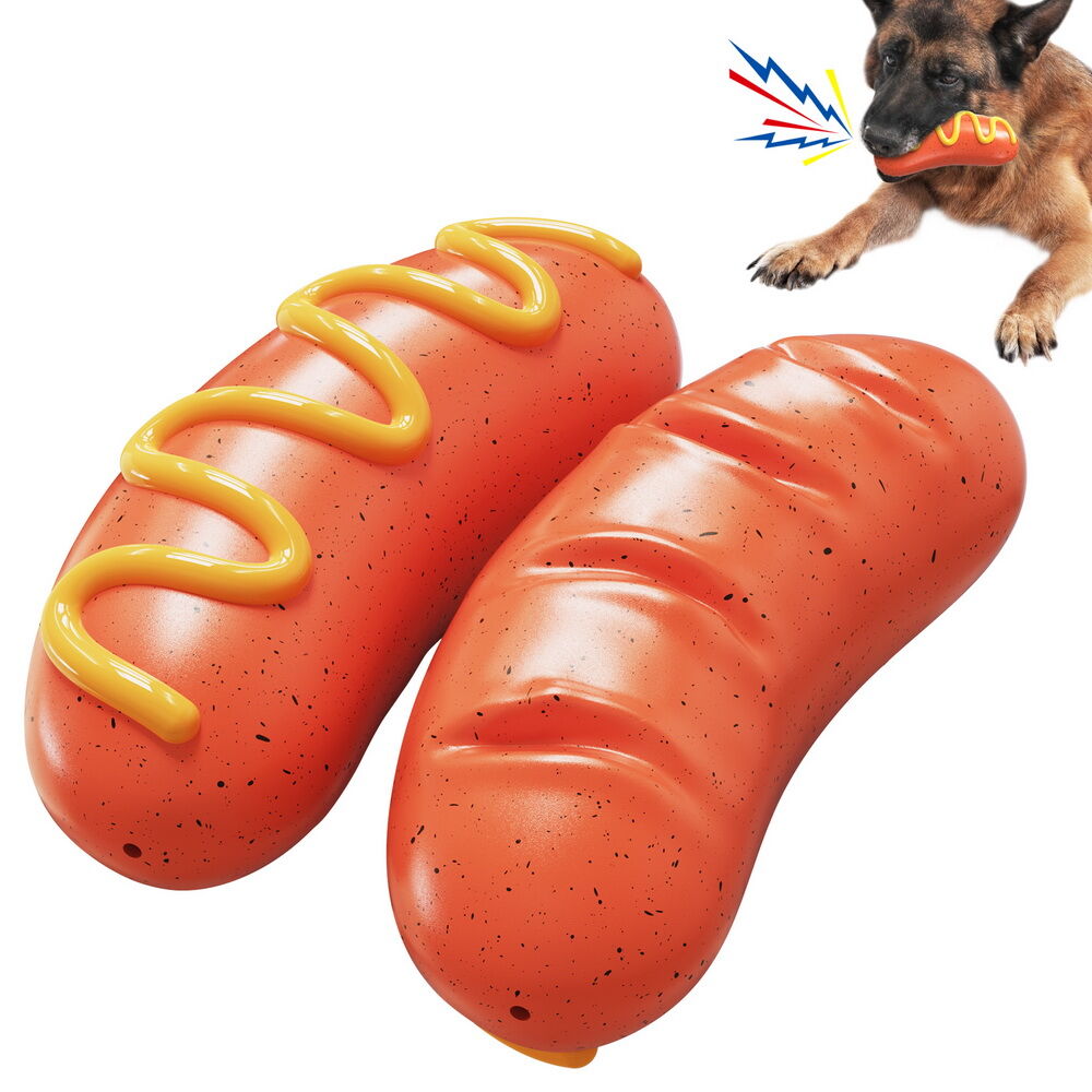 New Design Pet Squeaker Toy For Dogs Durable Hot Dog Chew Toys Tpr Fun ...