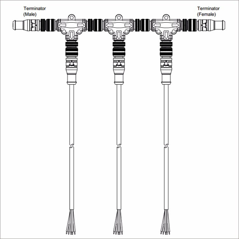 Devicenet M12 Cable A Coding 5-pin Male To Female Double Ended Cable ...