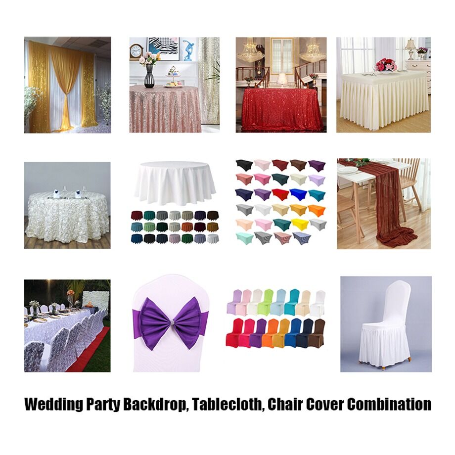 Bulk Buy China Wholesale Mu Elegant Custom Round Table Party Glitter ...