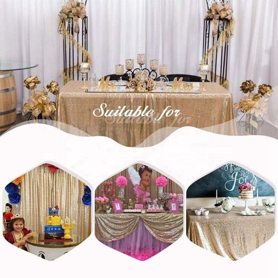 Bulk Buy China Wholesale Mu Elegant Custom Round Table Party Glitter ...