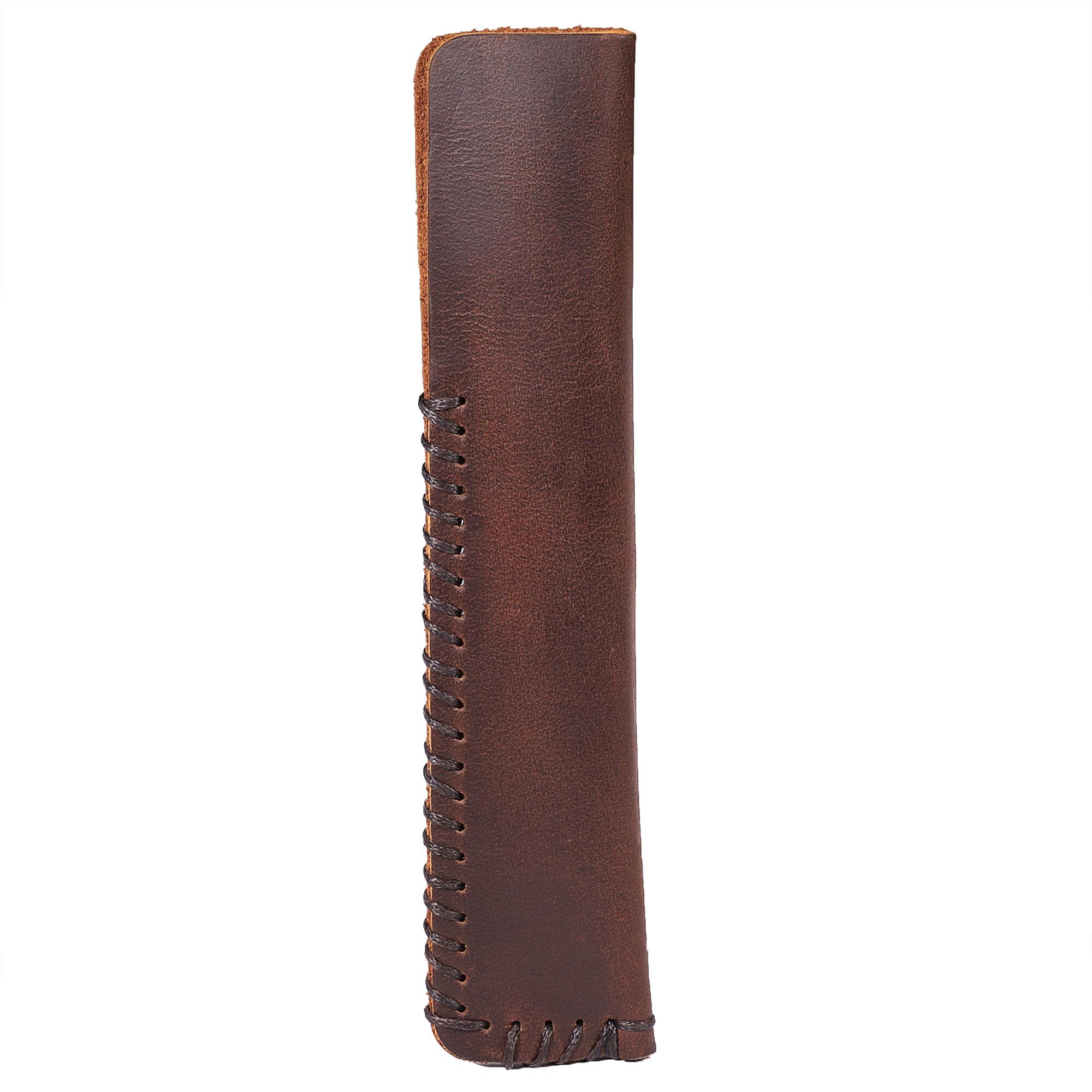Handmade Genuine Leather Single Pen Pouch Slim Pen Sleeve Holder Pen ...