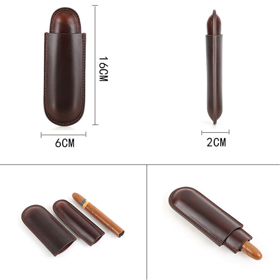 Buy China Wholesale Genuine Real Top Grain Brown Leather Cigar Case ...