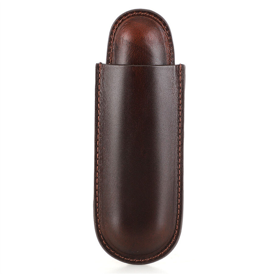 Buy China Wholesale Genuine Real Top Grain Brown Leather Cigar Case ...