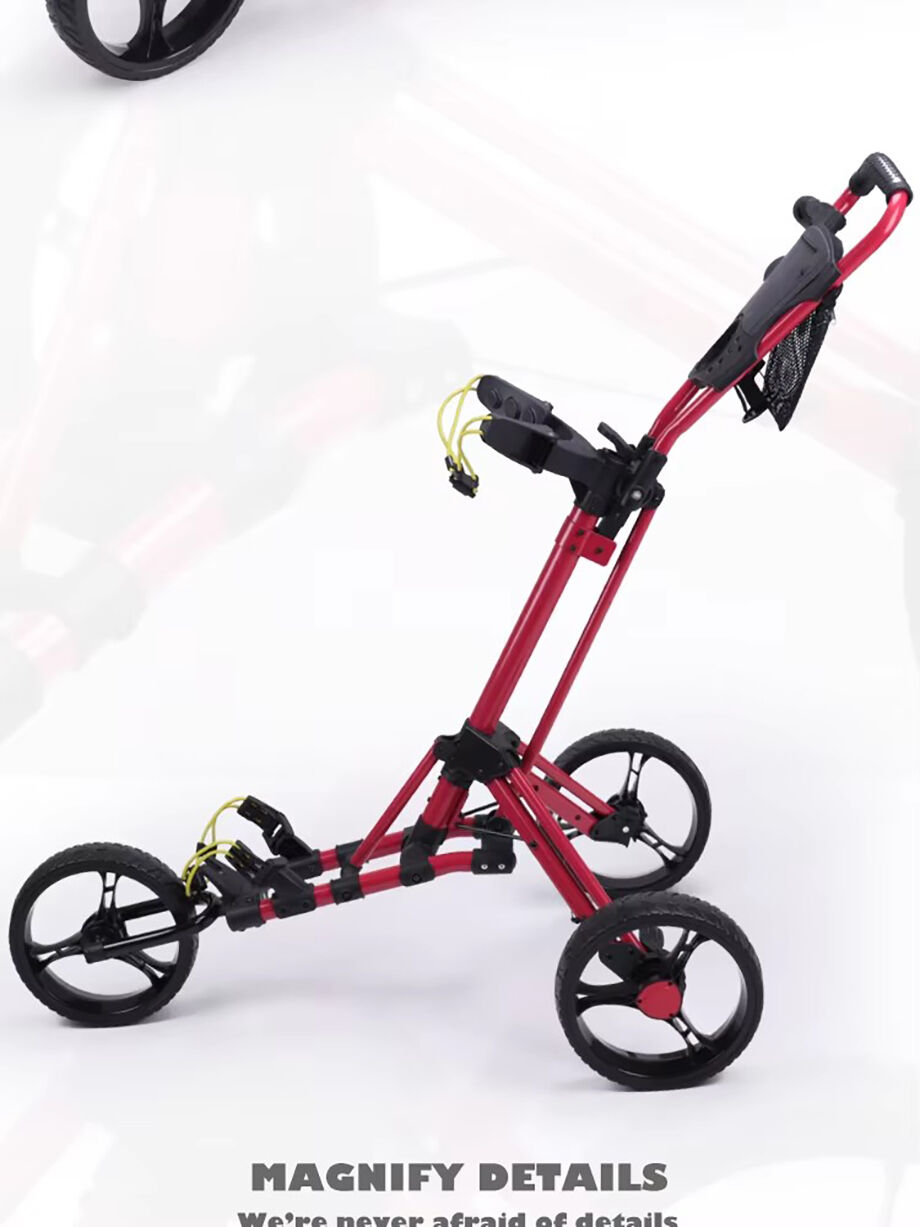 3 Wheels Portable Lightweight Multi-function Golf Trolley Cart With ...