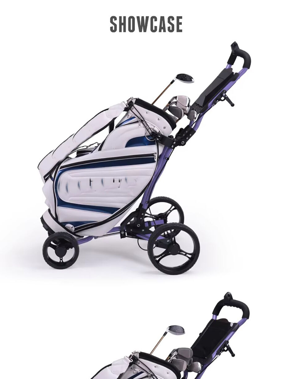 Hot Sale One-click Foldable Aluminum Structure 4 Wheel Golf Push ...
