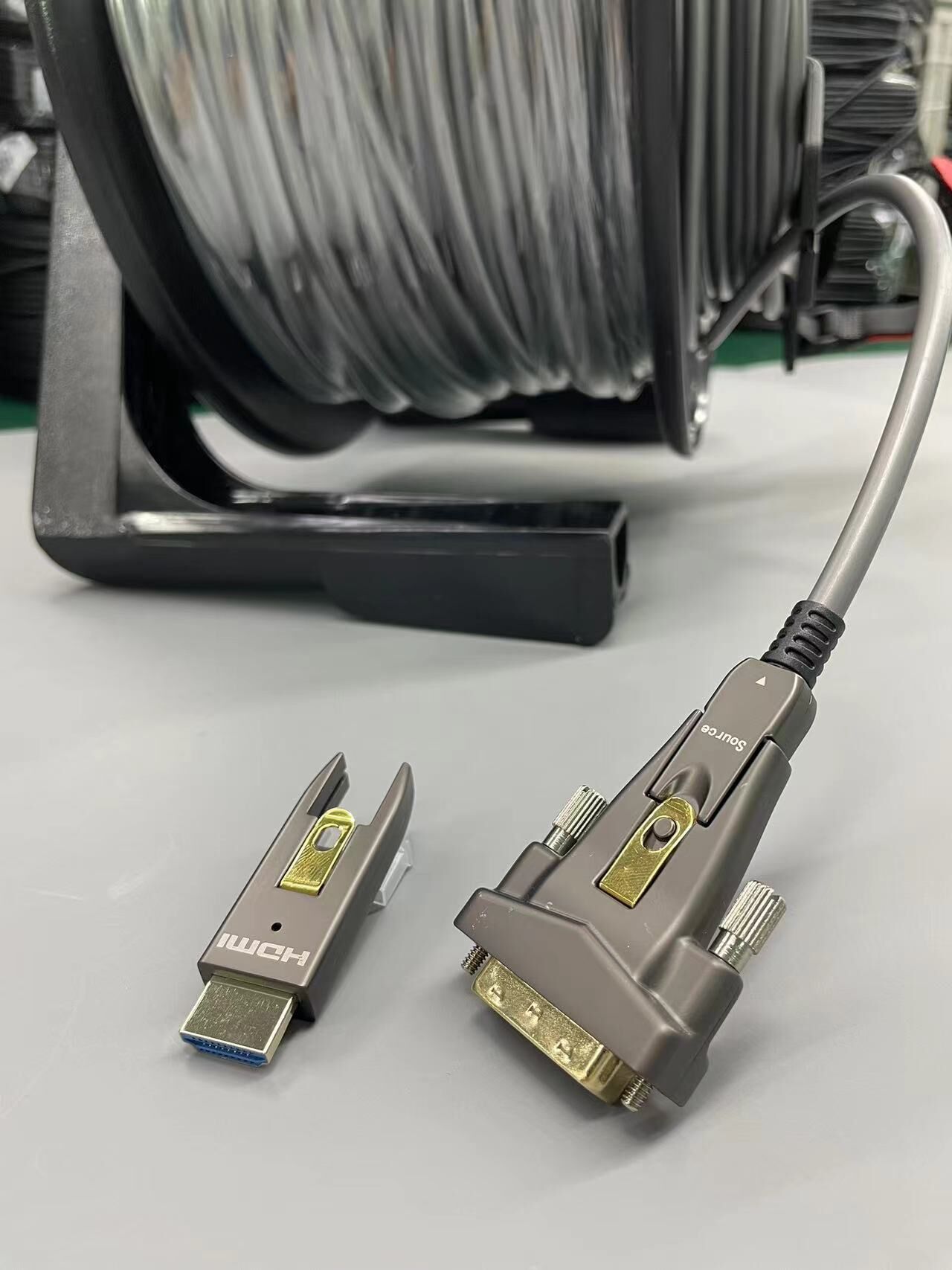 25m Dvi-d To Dvi-d Active Optical Cable 10.2gbps 4k30 Oem Factory ...