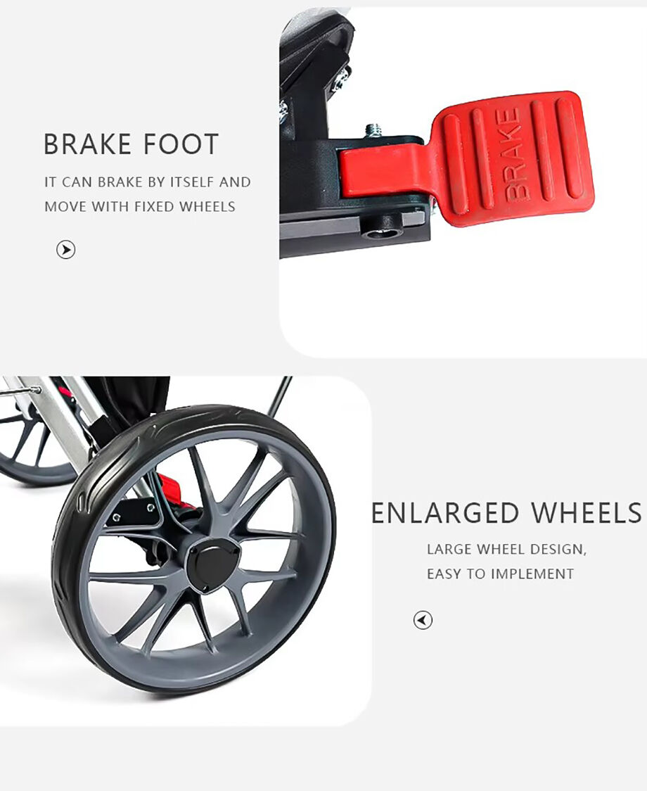 High Quality Foldable Aluminum Push Golf Cart 4 Wheel Golf Trolley With ...