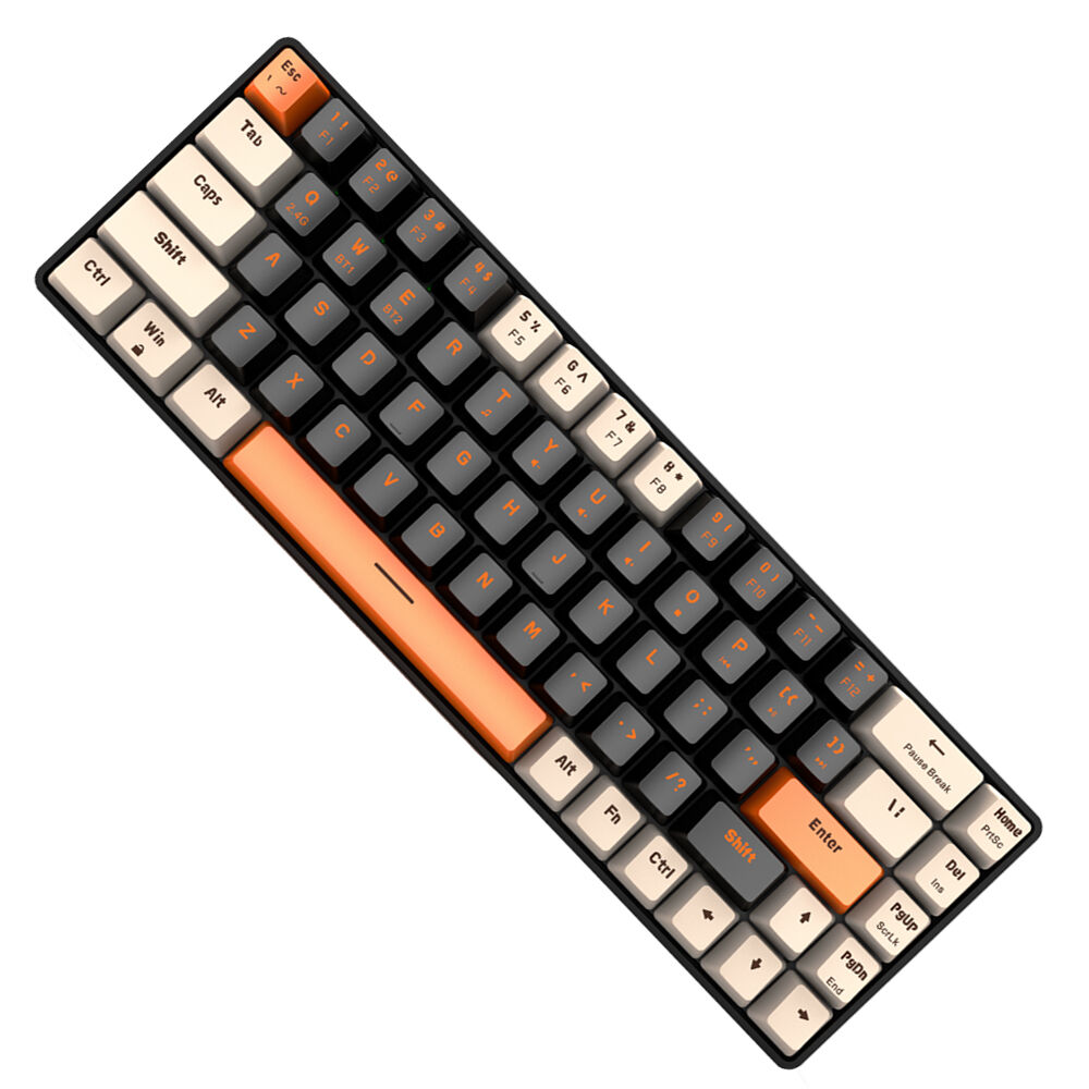 Popular 68 Keys Wireless Mechanical Keyboards, 2.4g+bluetooth Gaming ...