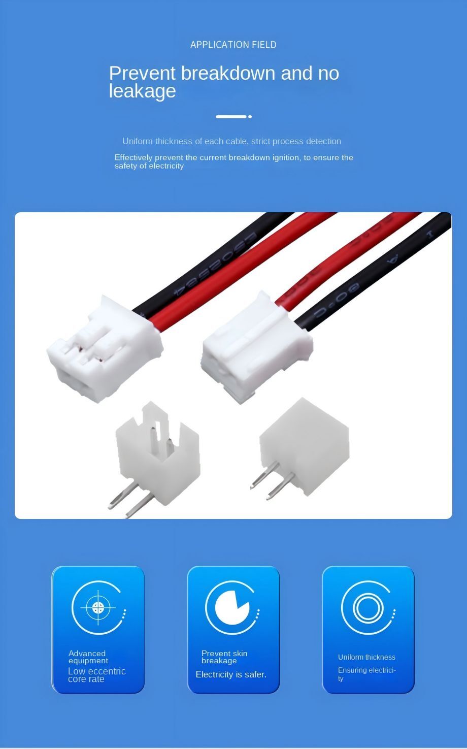 Zh1.5mm Spacing 3p Single Head Terminal Wire Electronic Wire Heat ...