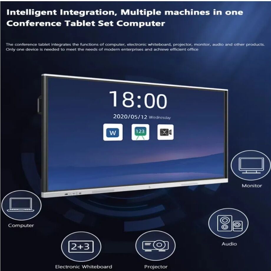 55 65 75 86 98 Inch Interactive Panel Interact Flat Panel Smart Board ...