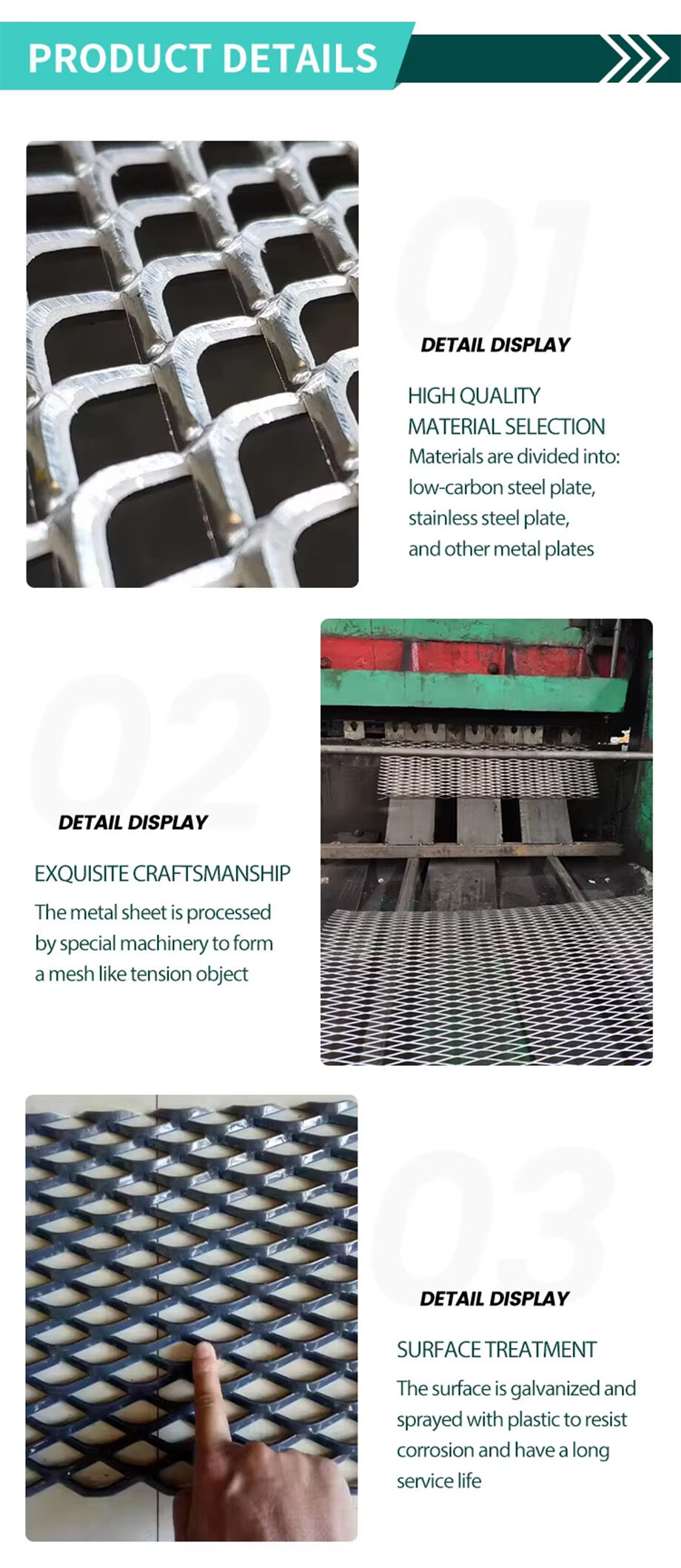 Factory Price Heavy Duty Expanded Metal Mesh Driveway Floor Walkway ...