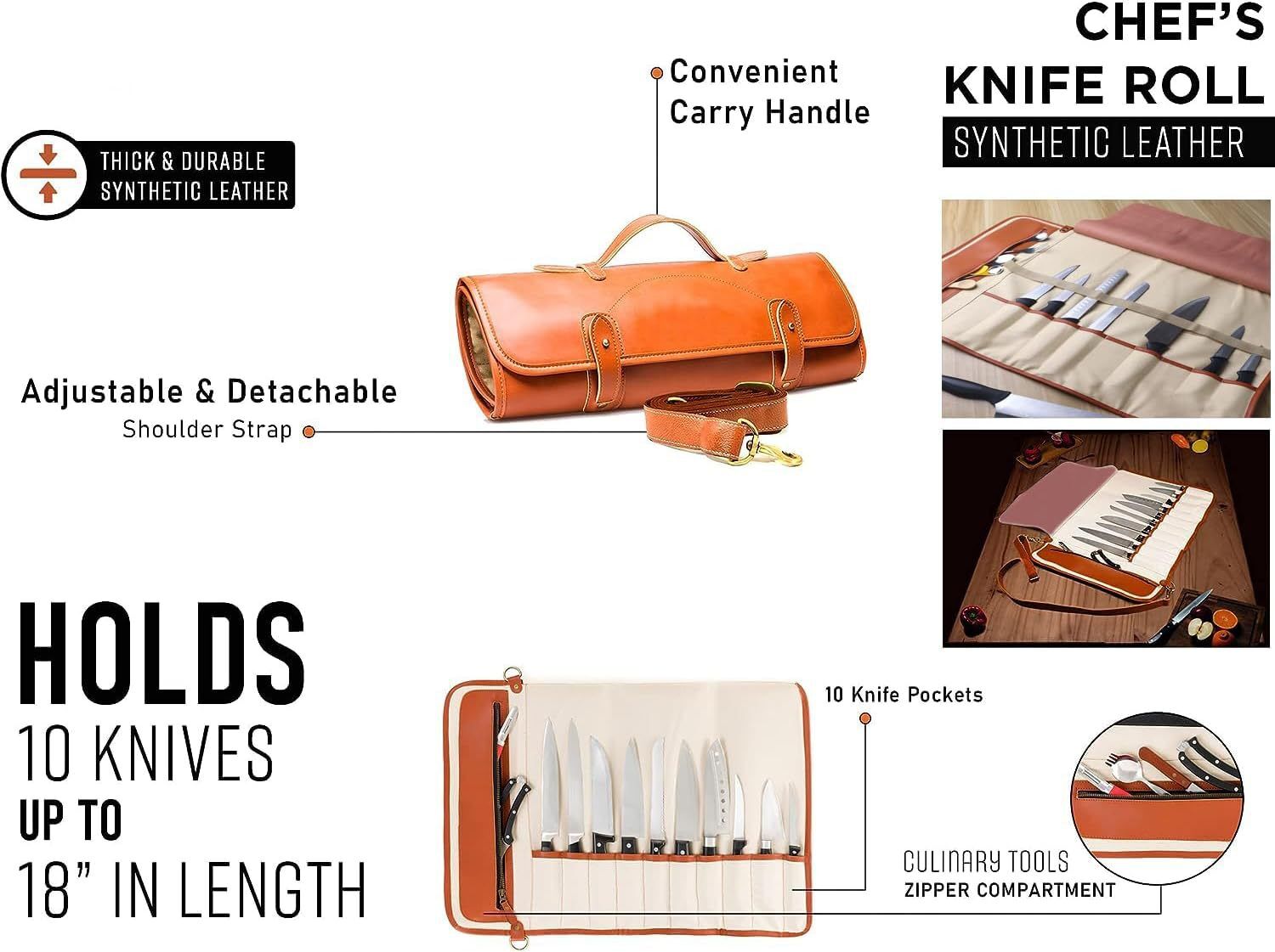 Buy China Wholesale Chef Knife Roll Bag Holds 10 Knives And Cooking ...