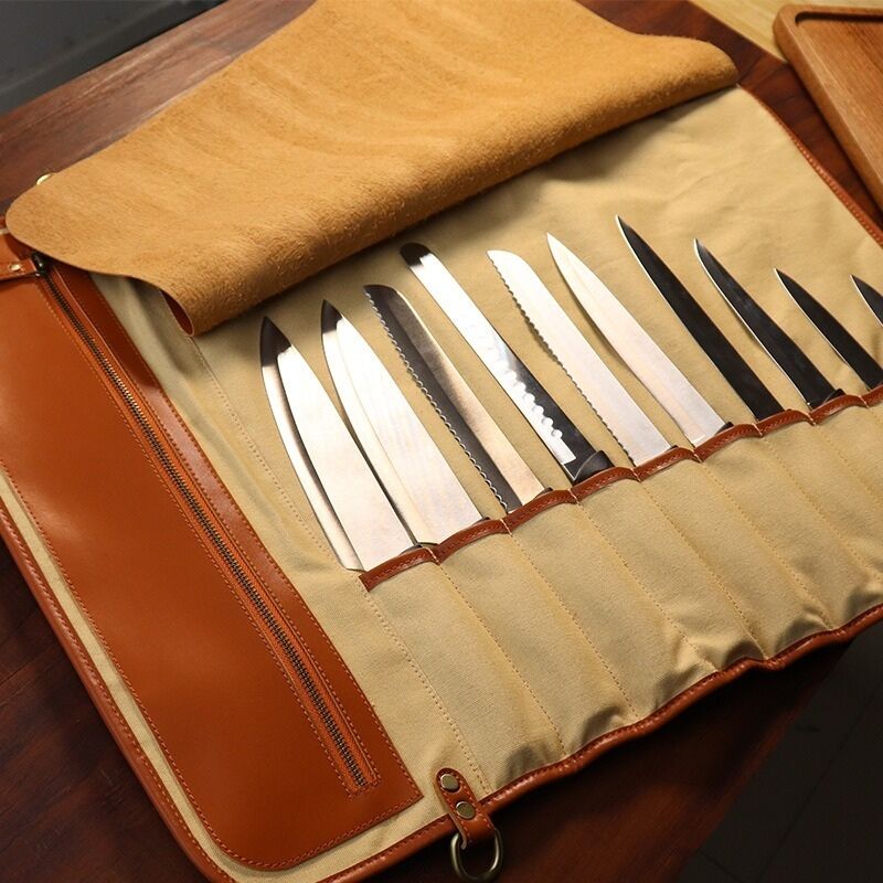 Buy China Wholesale Chef Knife Roll Bag Holds 10 Knives And Cooking ...