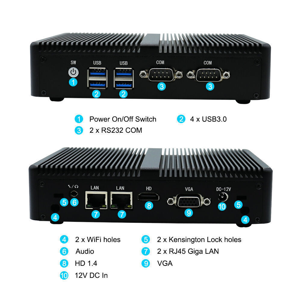 Achetez en gros Mini Pc Industriel Sans Ventilateur Oem/odm Avec Deux ...