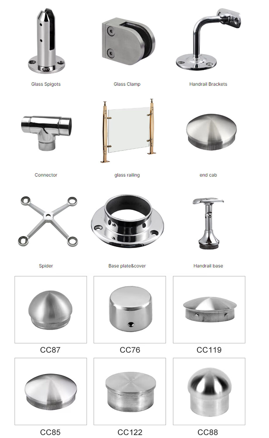 Stainless Steel Handrail End Cap Ss304 316 - Expore China Wholesale ...