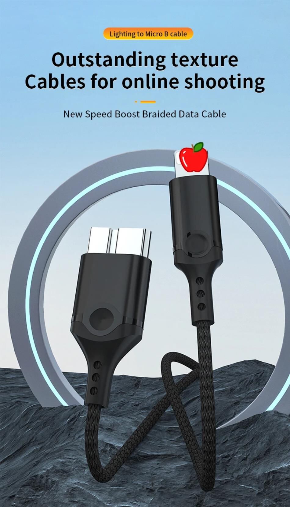 2024 New Product High Speed Data Transmission 8 Pin To Micro B Port ...