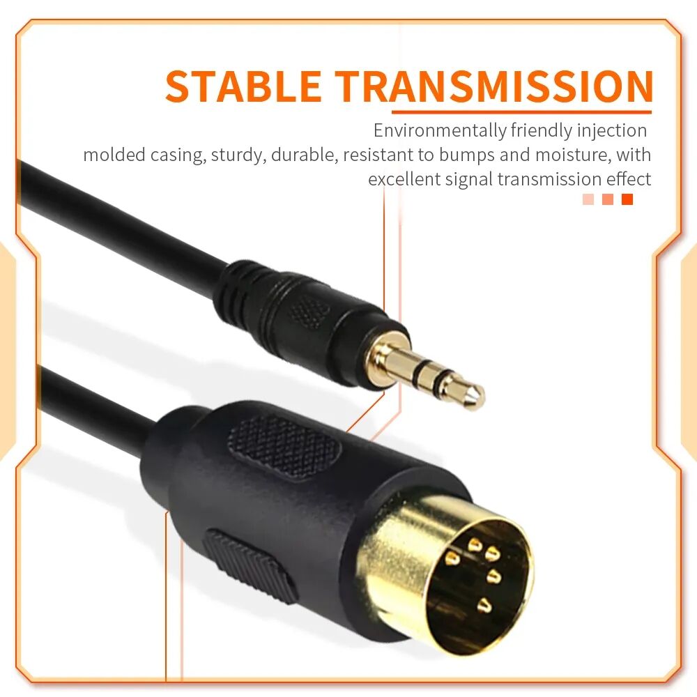 Bulk Buy China Wholesale Midi Male 5 Pin Din To 3.5mm Trs Mini Jack ...